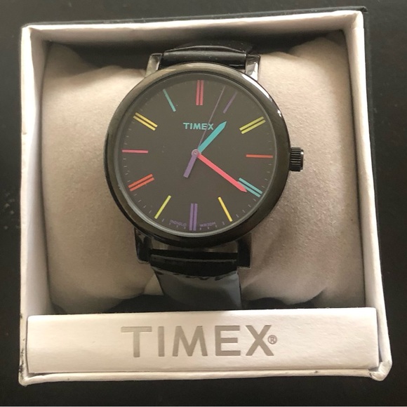 Timex | Accessories | Timex Black Faced Indiglo We 3m Oversized Watch ...